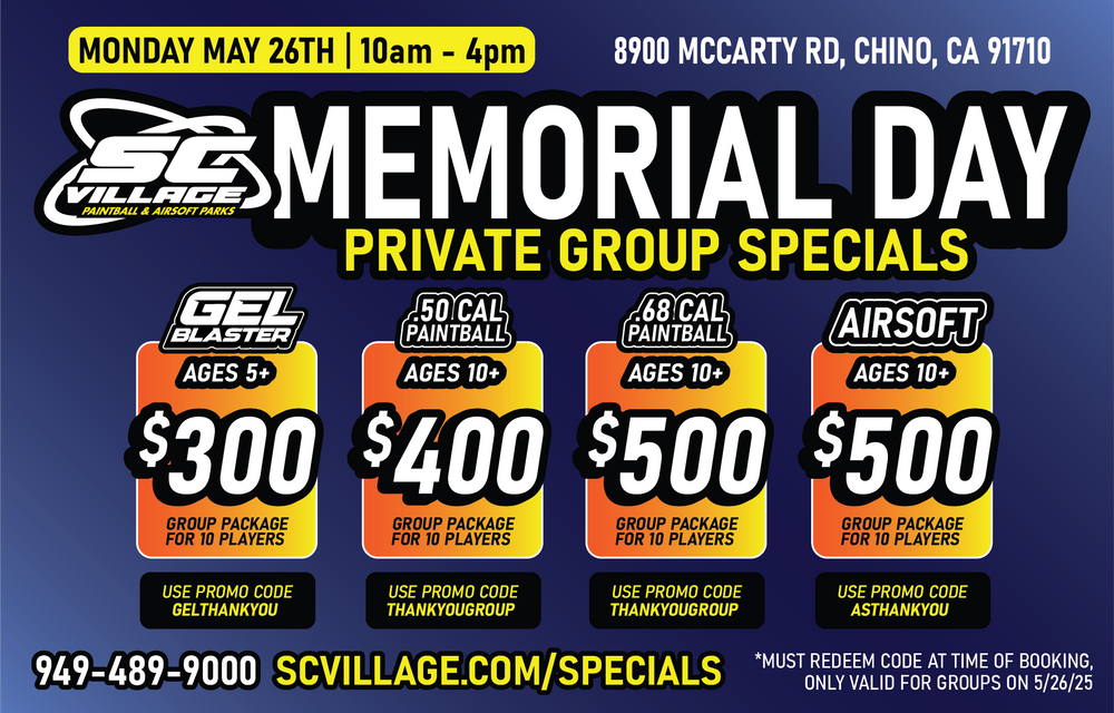 Special Deals | SC Village Paintball & Airsoft Packages | Book Today ...